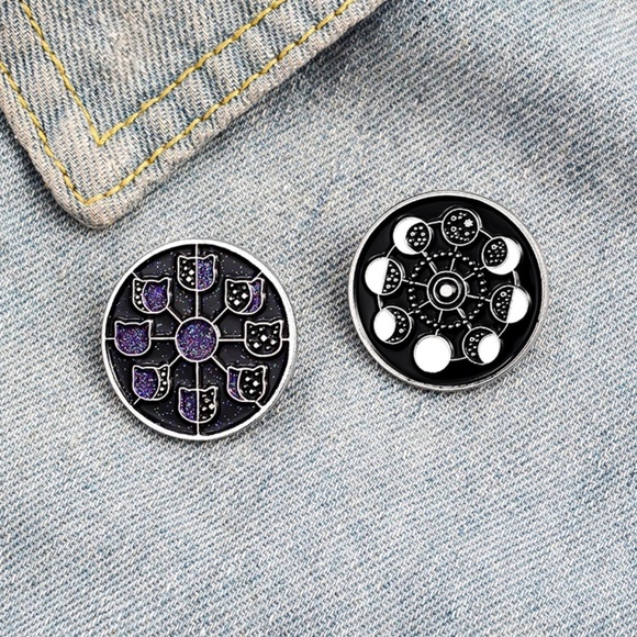Jewelry | Lunar Cycle Or Cat Lunar Cycle Lapel Pin | Poshmark
